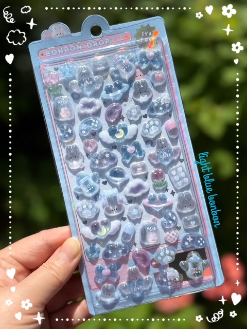 Bonbon Drop Sticker Aurora Rabbit 3D Epoxy Resin | Japan – Cocomusubi ...